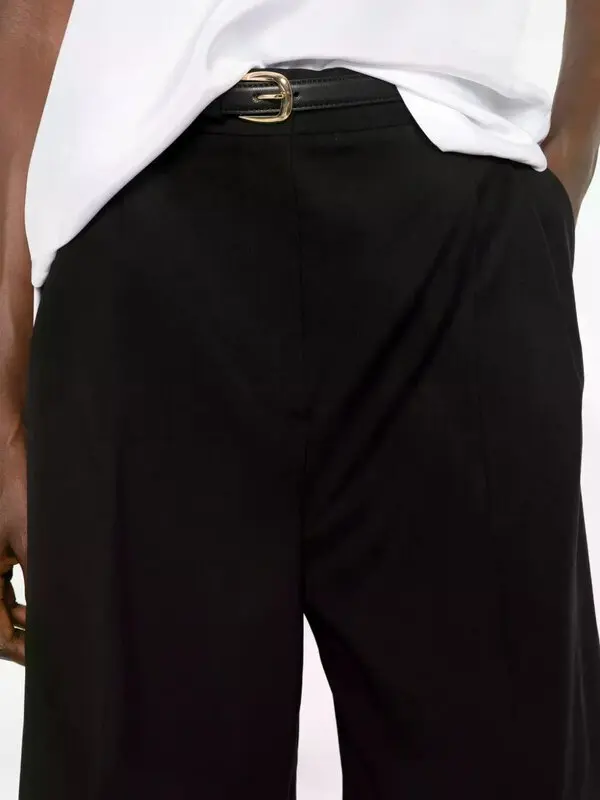 Max Mara Adorno Belted Pleated Shorts