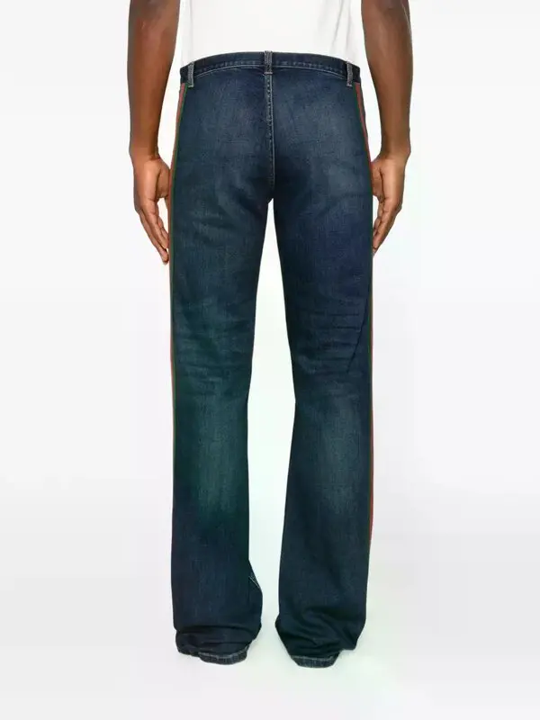 Gucci Indigo Web-stripe Jeans