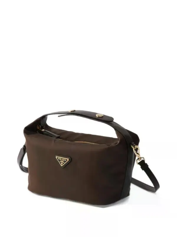 Prada Re-nylon Mini-bag With Leather Trim - Brown