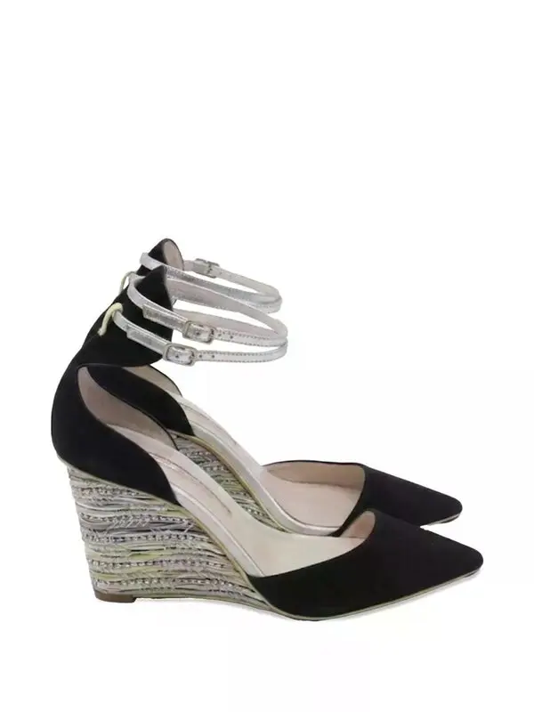 SOPHIA WEBSTER Lexi Embellished Wedge Pumps - Black