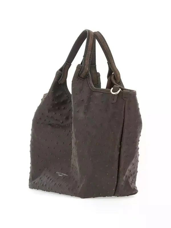 GIANNI CHIARINI Medium Tote Bag With Ostrich Effect