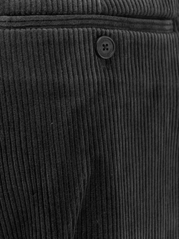 DUNST Corduroy Wide-leg Trousers - Black