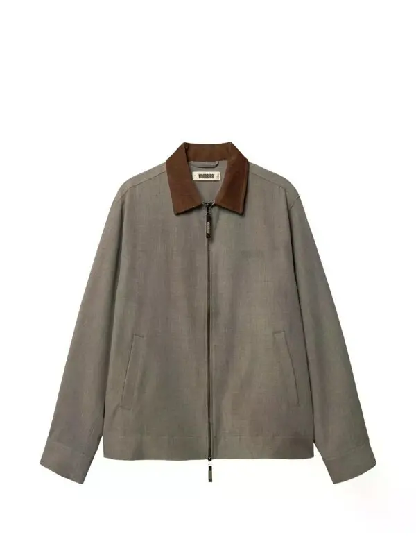 WOODBIRD Corduroy-collar Zip-up Jacket