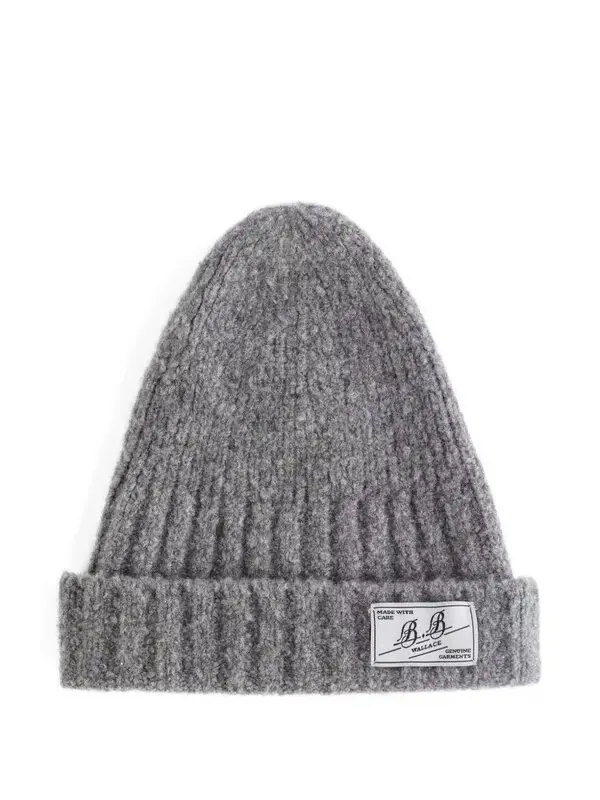 B.B. WALACE Shore Ribbed Beanie Hat - Grey