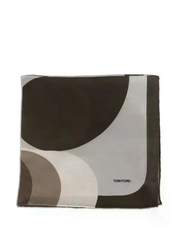TOM FORD Abstract-pattern Pocket Square - Black