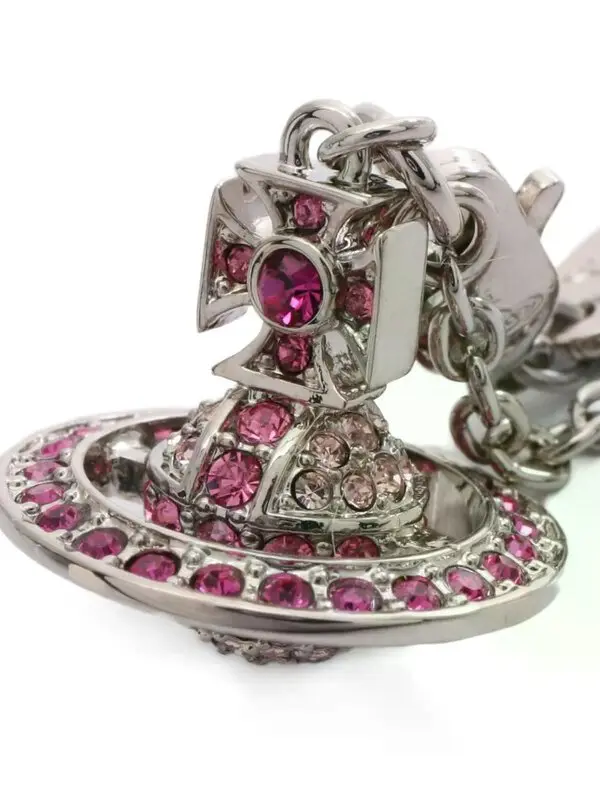 VIVIENNE WESTWOOD Tone Kika Orb Rhinestone Bracelet - Silver