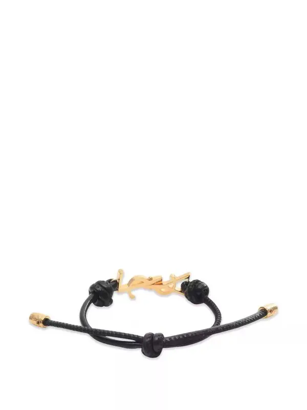 Saint Laurent Cassandra Leather Bracelet With -tone Hardware - Gold