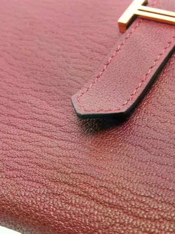 Hermès 2022 Bearn Soufflé Bi-fold Wallet - Red