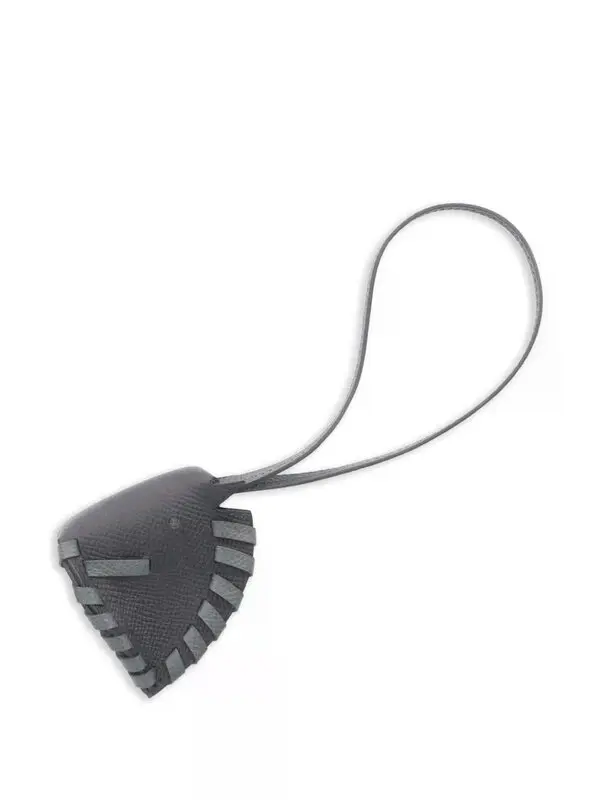 Hermès Cheval Tresse Leather Bag Charm - Black