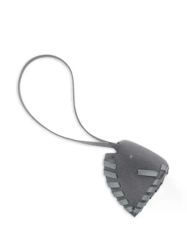 Hermès Cheval Tresse Leather Bag Charm - Black