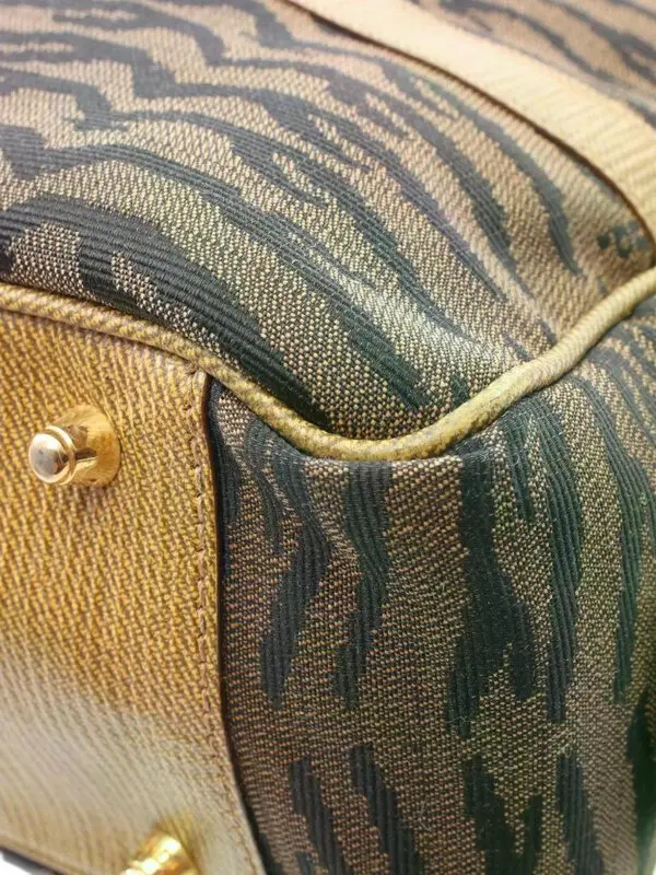 Fendi Zebra Canvas Tote Bag