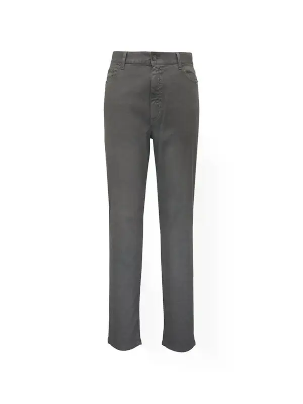 Zegna Logo-patch Trousers - Brown
