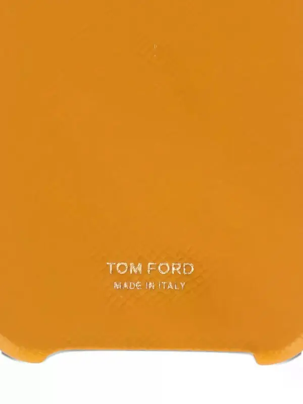 TOM FORD Logo-print Grained-leather Phone Case