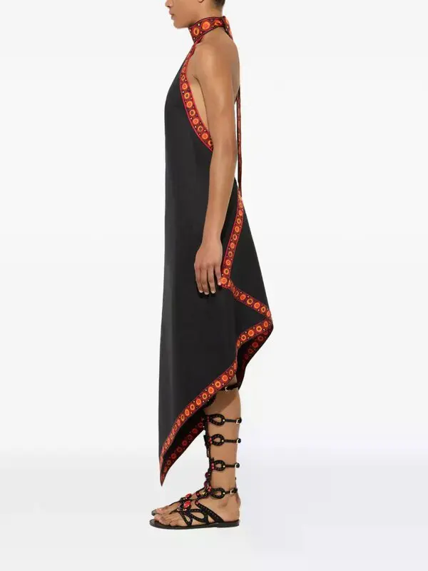 Emilio Pucci Halterneck Cotton And Linen Dress