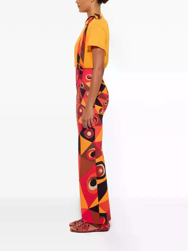 Emilio Pucci Occhi Print Fitted Long Skirt - Orange