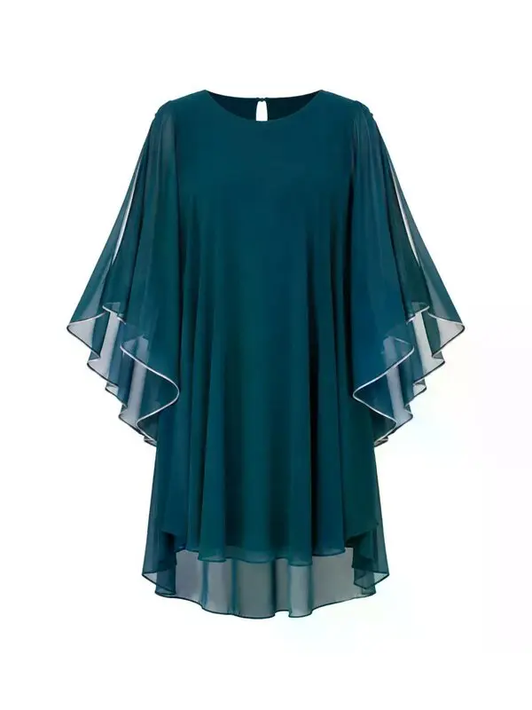 Frank Lyman Cape Sleeve Mini Dress - Blue