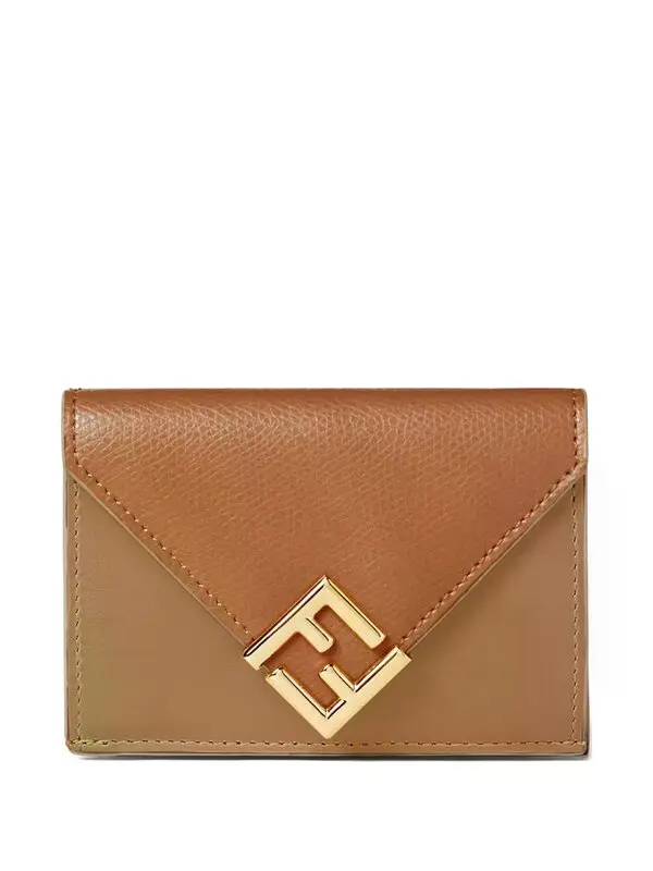 Fendi F-diamond Trifold Wallet - Neutrals