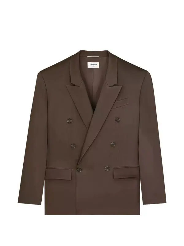 Saint Laurent Double-breasted Silk Blazer