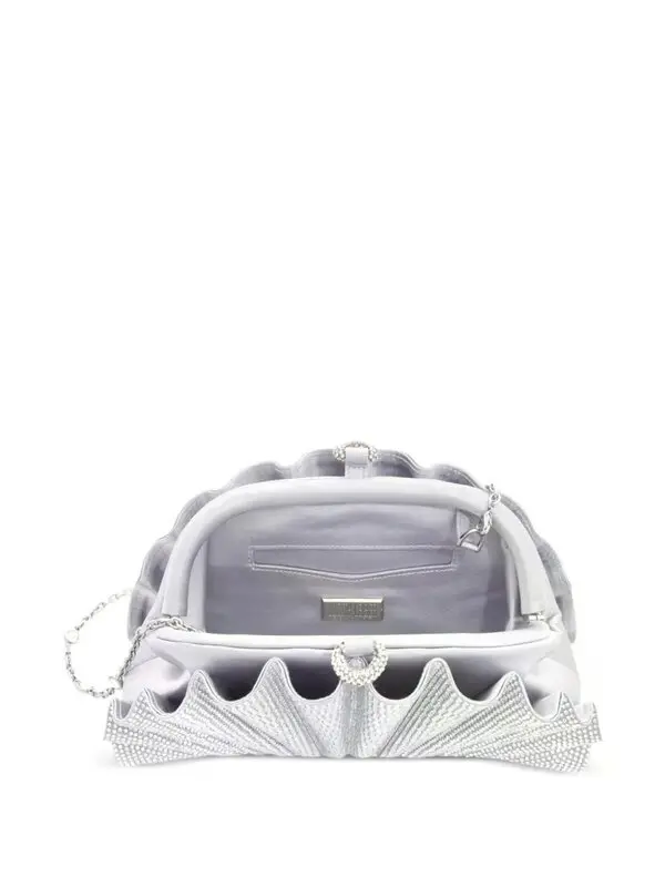 Judith Leiber Origami Fan Clutch Bag - Silver