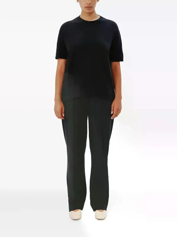 Another Tomorrow Seamed Cotton T-shirt