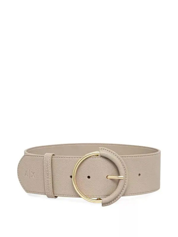 Armani Exchange Logo Debossed Belt - Neutrals
