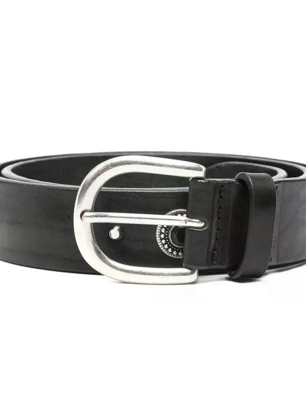 DA.D Studded Leather Buckle Belt