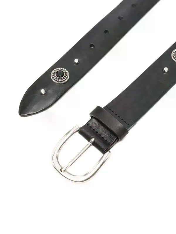 DA.D Studded Leather Buckle Belt