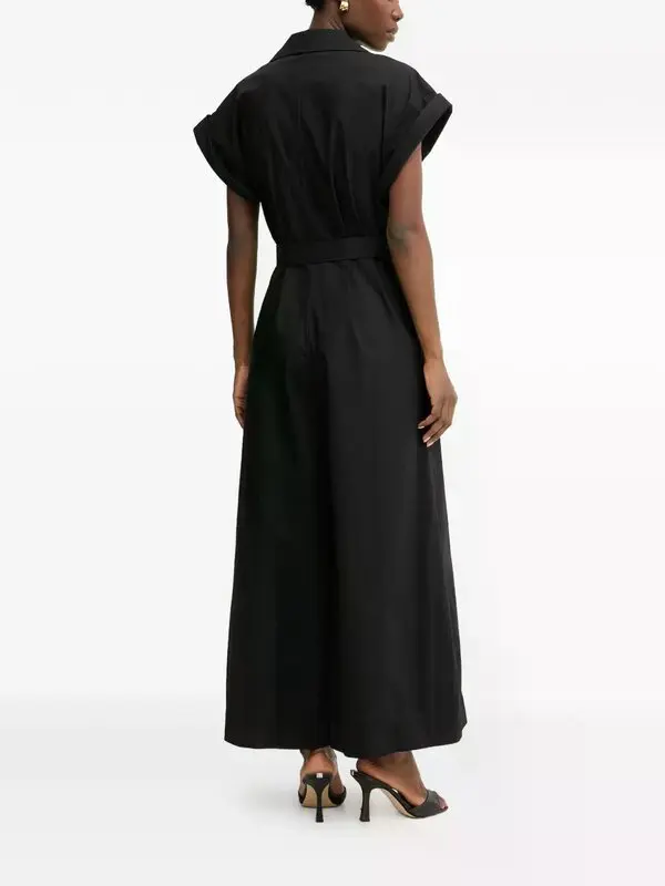 SIMONA CORSELLINI Belted Wide-leg Jumpsuit - Black