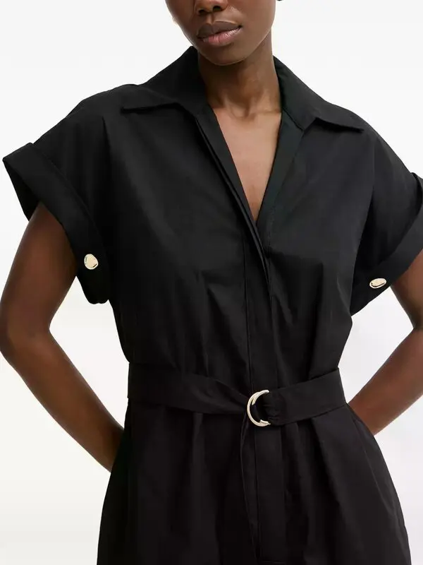 SIMONA CORSELLINI Belted Wide-leg Jumpsuit - Black
