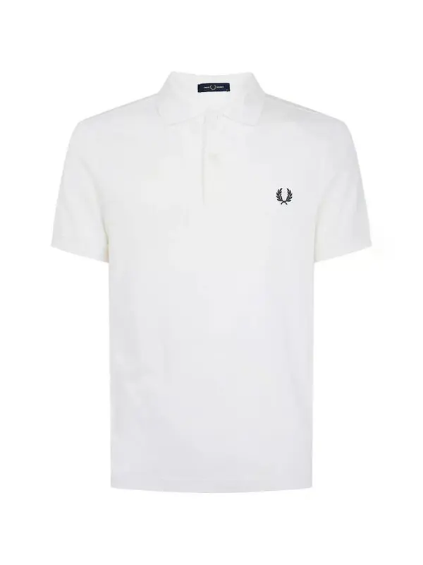 Fred Perry Logo-embroidered Polo Shirt - White