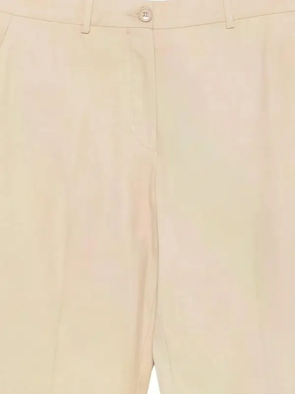 Miu Miu Beige Pressed Crease Trousers - Neutrals