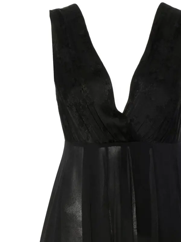 ANTONIO MARRAS VINTAGE 2020s Floral-jacquard Draped Dress