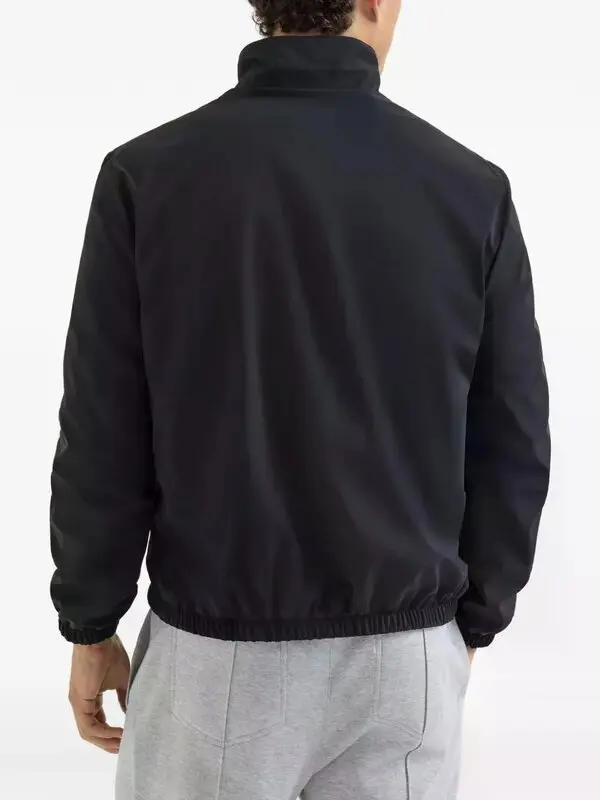 Brunello Cucinelli Bonded-nylon Reversible Outerwear Jacket With Logo - Blue