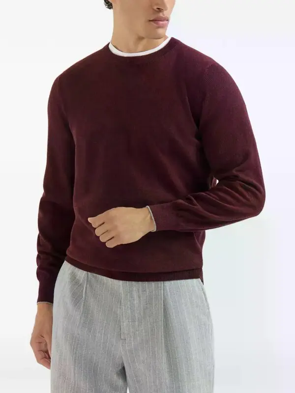 Brunello Cucinelli Cashmere Crew Neck Jumper - Red