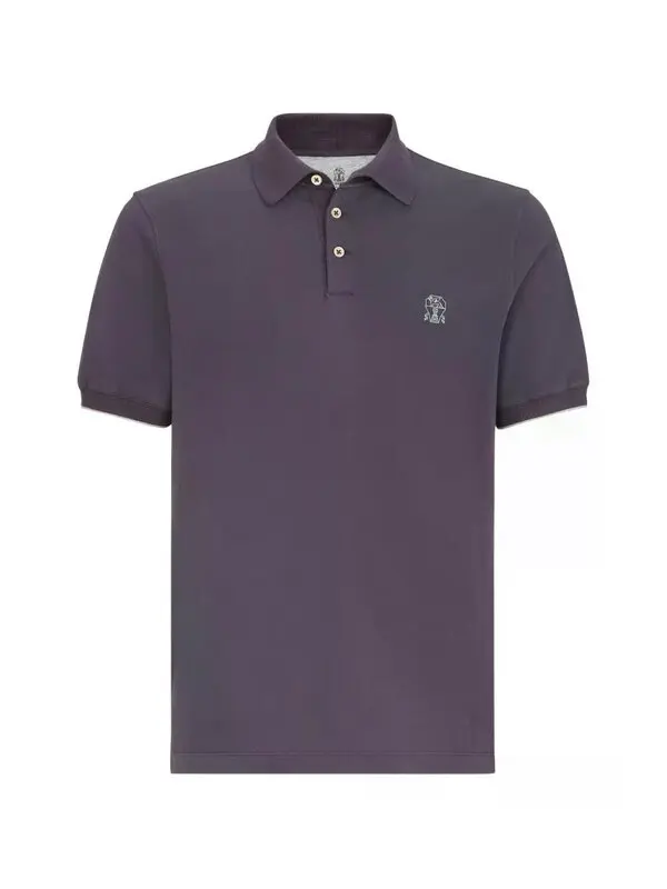 Brunello Cucinelli Cotton-piqué Polo Shirt With Logo