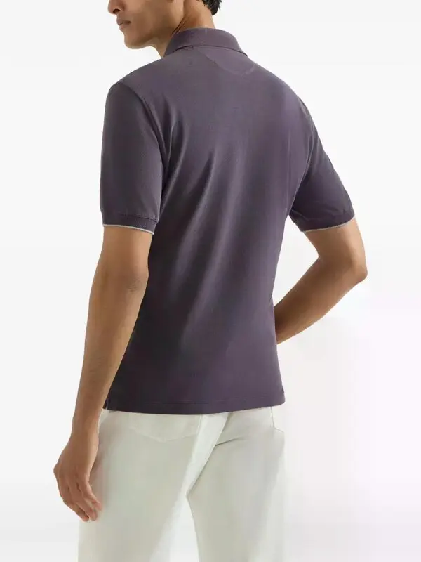 Brunello Cucinelli Cotton-piqué Polo Shirt With Logo