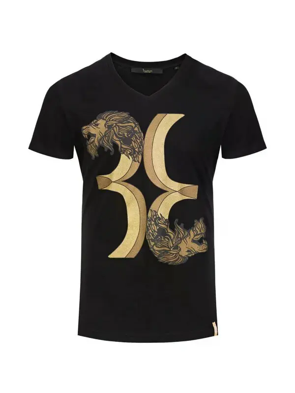 BILLIONAIRE Double Lion V-neck T-shirt