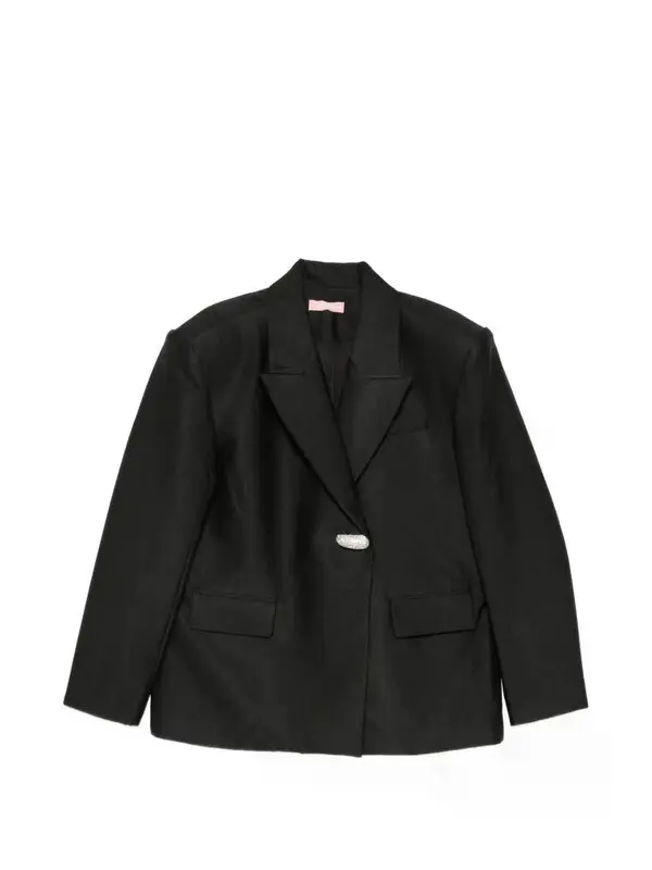 TWENTY FOURHAITCH Crystal-embellished Button Jacket - Black