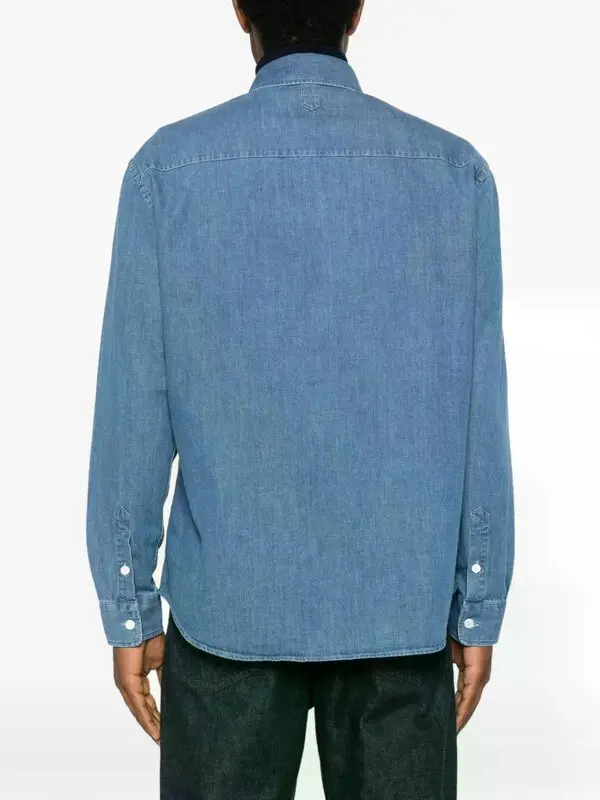 Canali Chest-pocket Denim Shirt