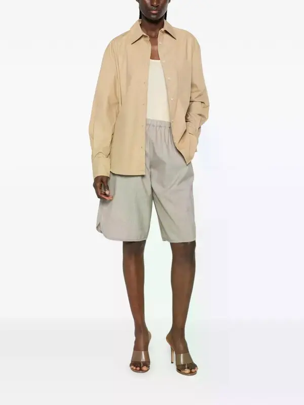 THE FRANKIE SHOP Embroidered Logo Button-down Shirt