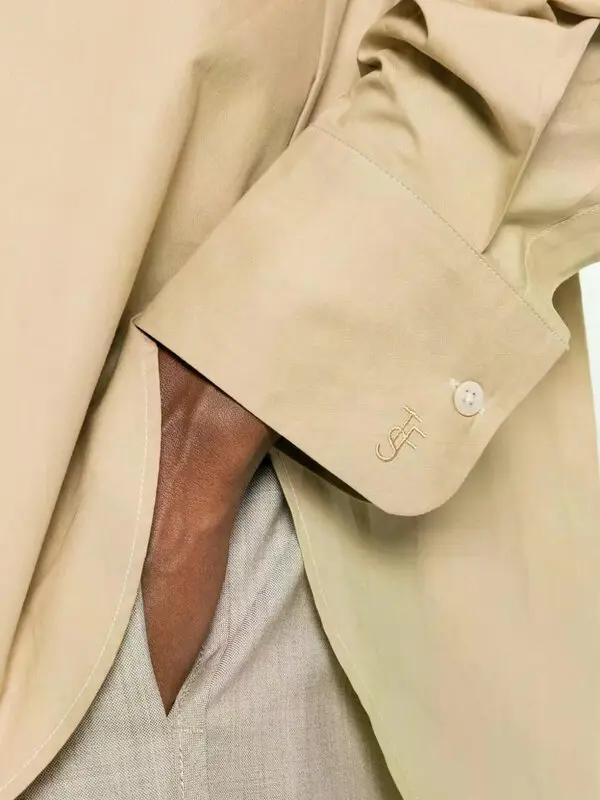 THE FRANKIE SHOP Embroidered Logo Button-down Shirt