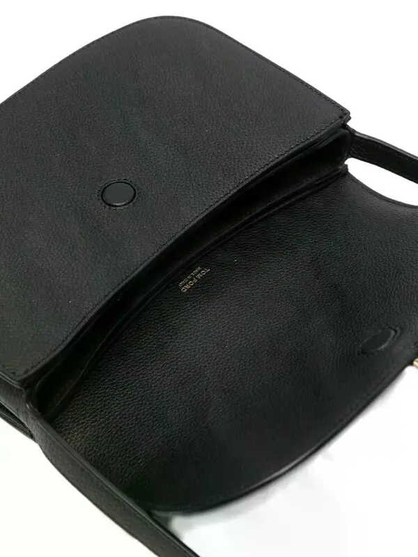 TOM FORD T-clasp Grained Leather Shoulder Bag