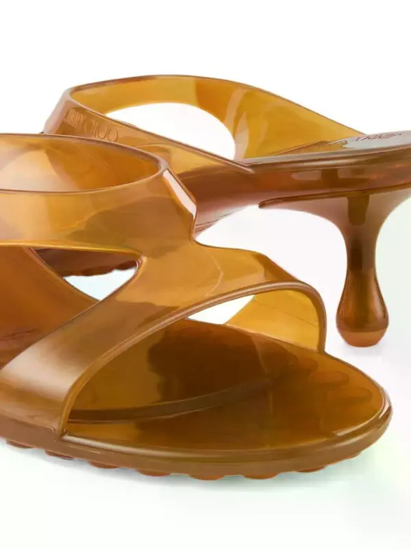 JIMMY CHOO Jelly Drop 50 Mule Sandals - Orange