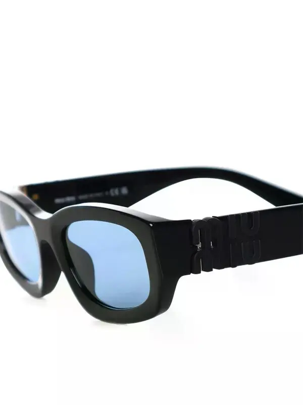 Miu Miu Rectangle Logo Detail Sunglasses