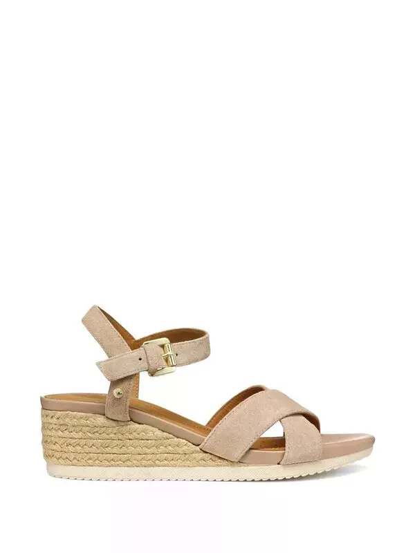 Geox Ischia Corda Crossover-strap Wedge Sandals