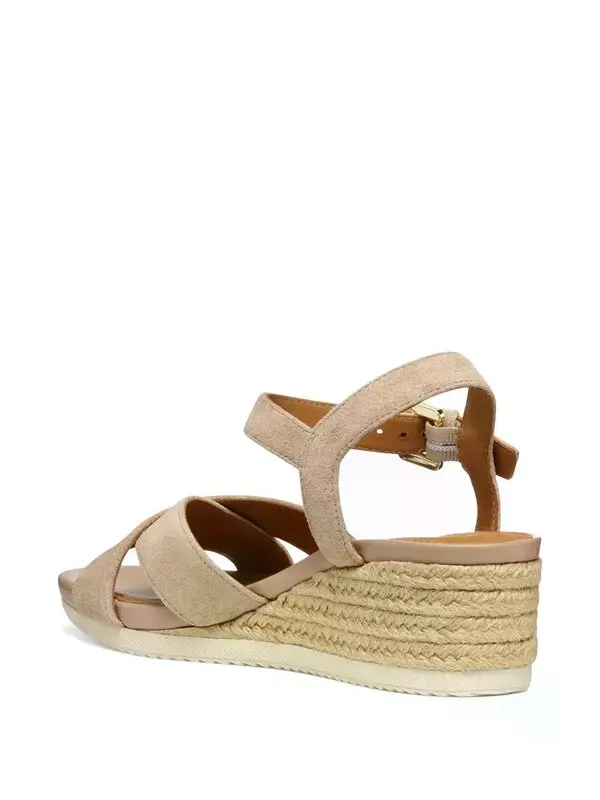 Geox Ischia Corda Crossover-strap Wedge Sandals