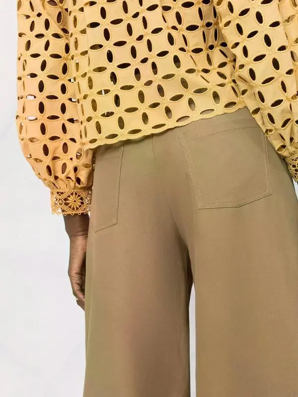 Alberta Ferretti High-waisted Wide-leg Trousers
