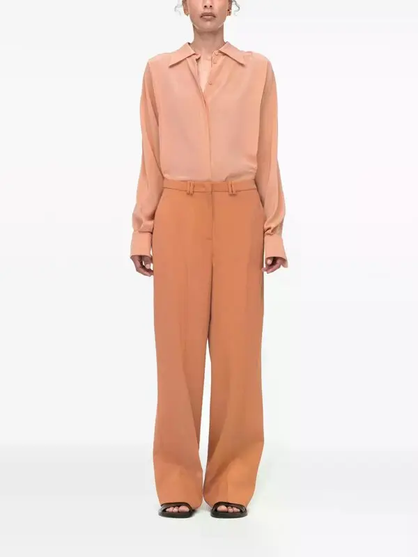 Another Tomorrow Straight-leg Viscose Trousers