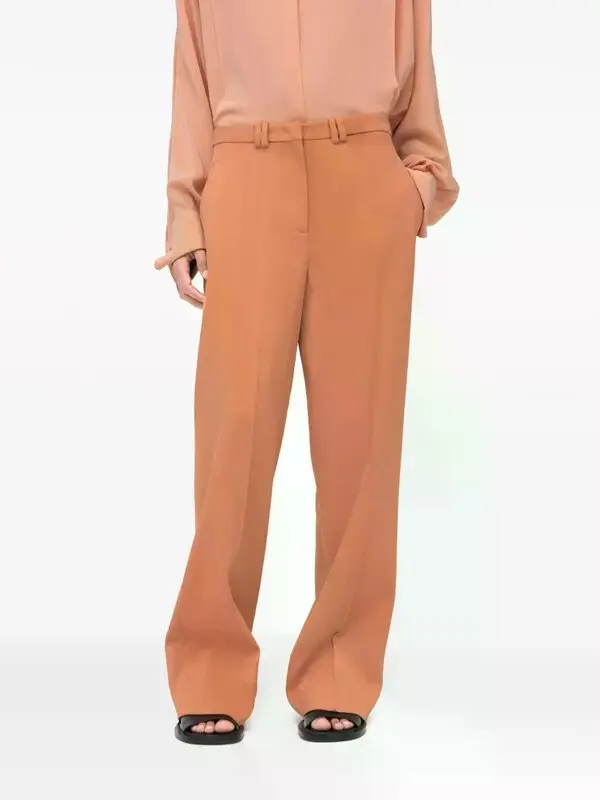 Another Tomorrow Straight-leg Viscose Trousers