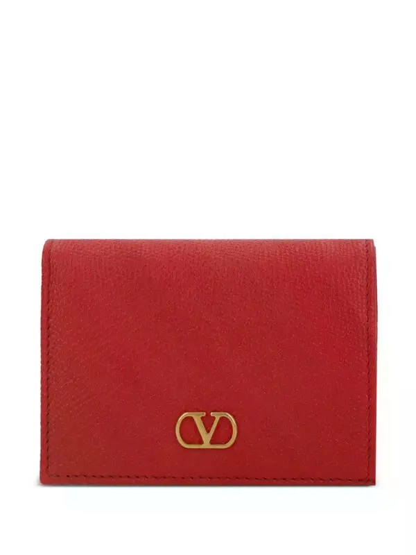 Valentino Garavani Vlogo Leather Wallet - Red